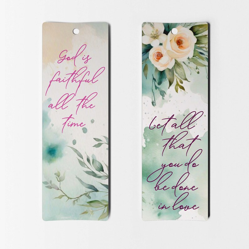 Printable Bible Verse Bookmark Templates Faith Digital Bookmark Bundle ...