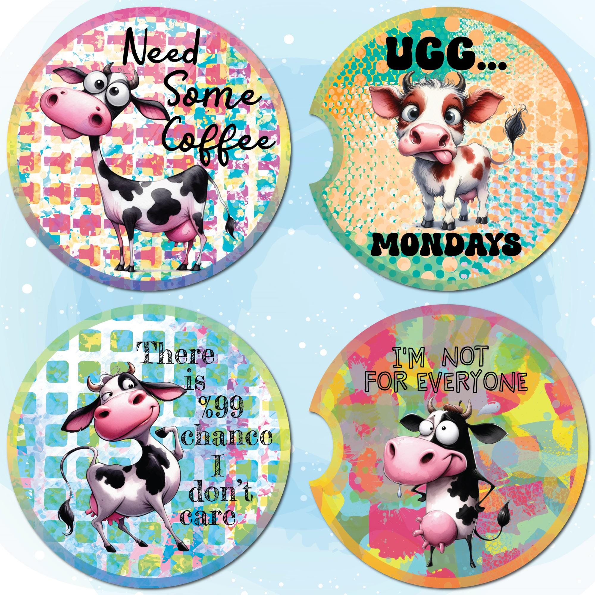 Printable Sarcasm Car Coaster Templates Sarcastic Sublimation Designs ...