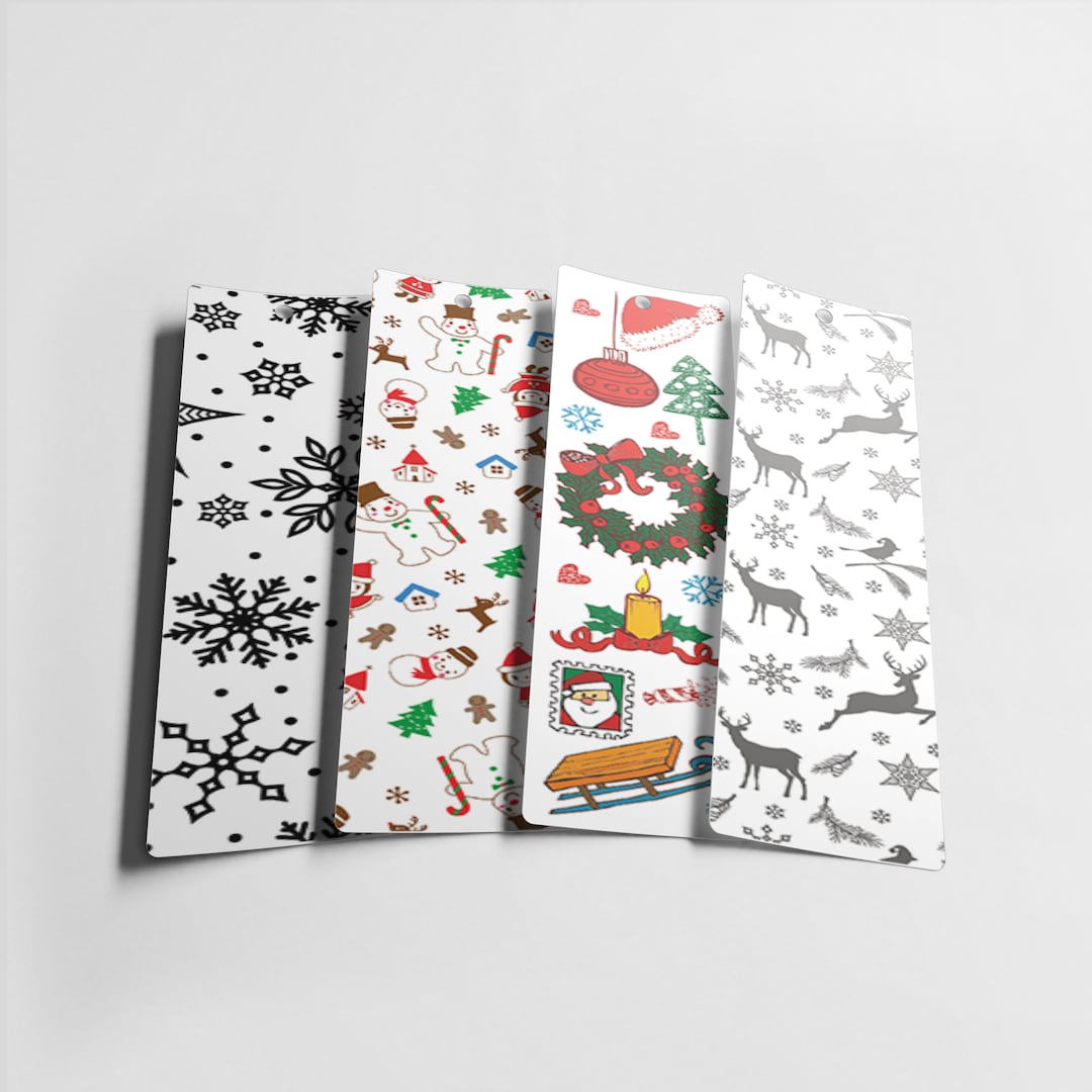 10 Pcs Digital Christmas Bookmark Bundle Printable Noel Bookmark ...