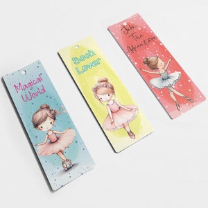 16 Pcs Little Ballerina Printable Bookmark Set for Children Digital ...