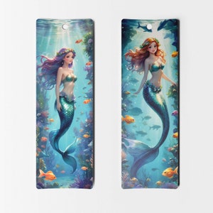 Fantasy Mermaid Printable Bookmark Bundle Mermaid Digital Bookmark Set ...