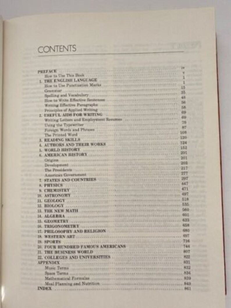 The Varsity Company, the Quick Reference Handbook of Basic Knowledge - Etsy