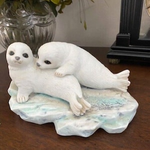 Vintage Polar Expedition HARP Seals Fine Porcelain by Maruri Made in ...