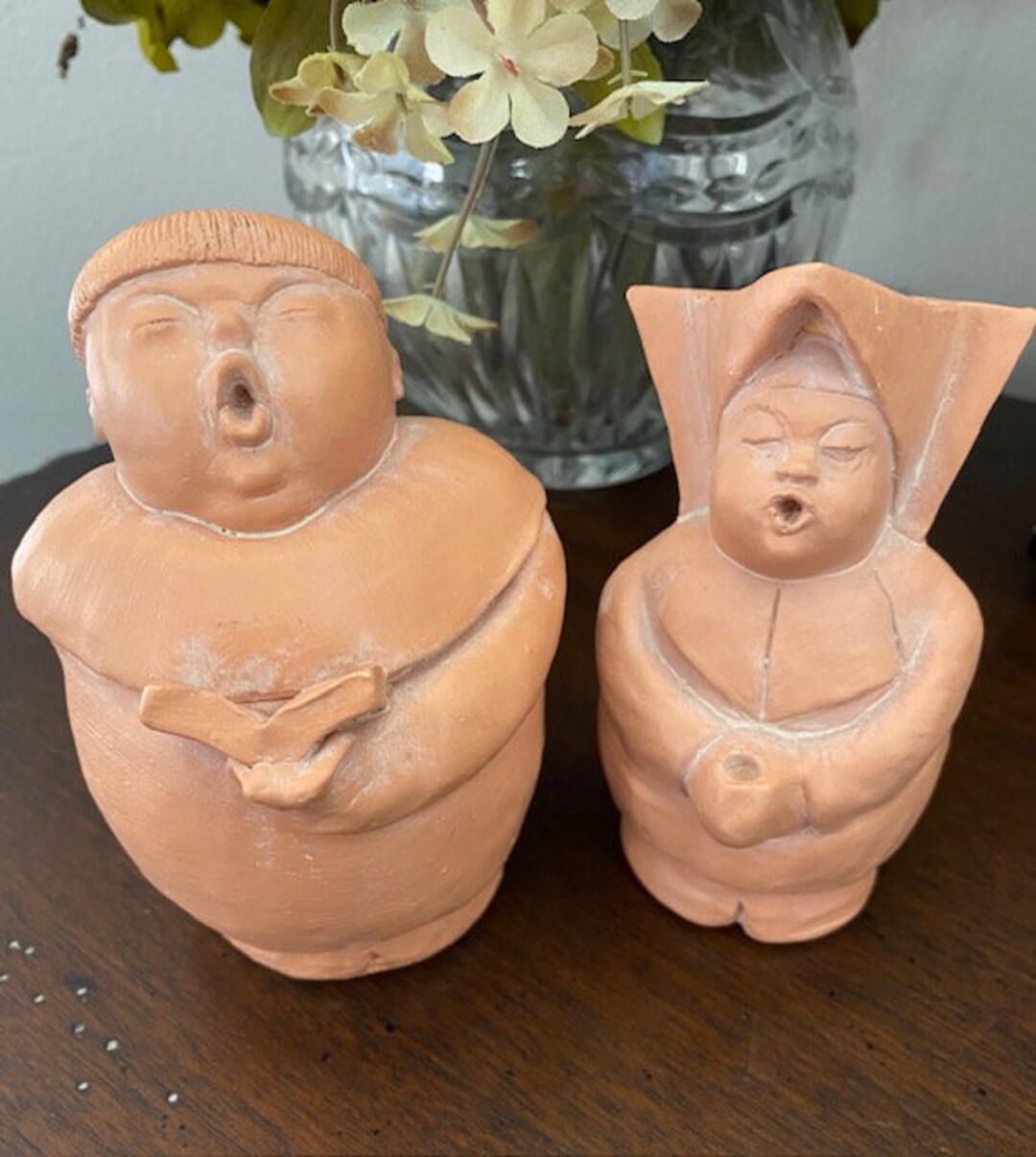 Rare 1990 Vintage Figurines Handmade and Signed, Singing Monk and Nun ...