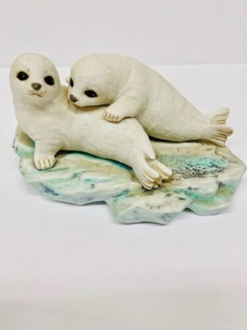 Vintage Polar Expedition HARP Seals Fine Porcelain by Maruri Made in ...