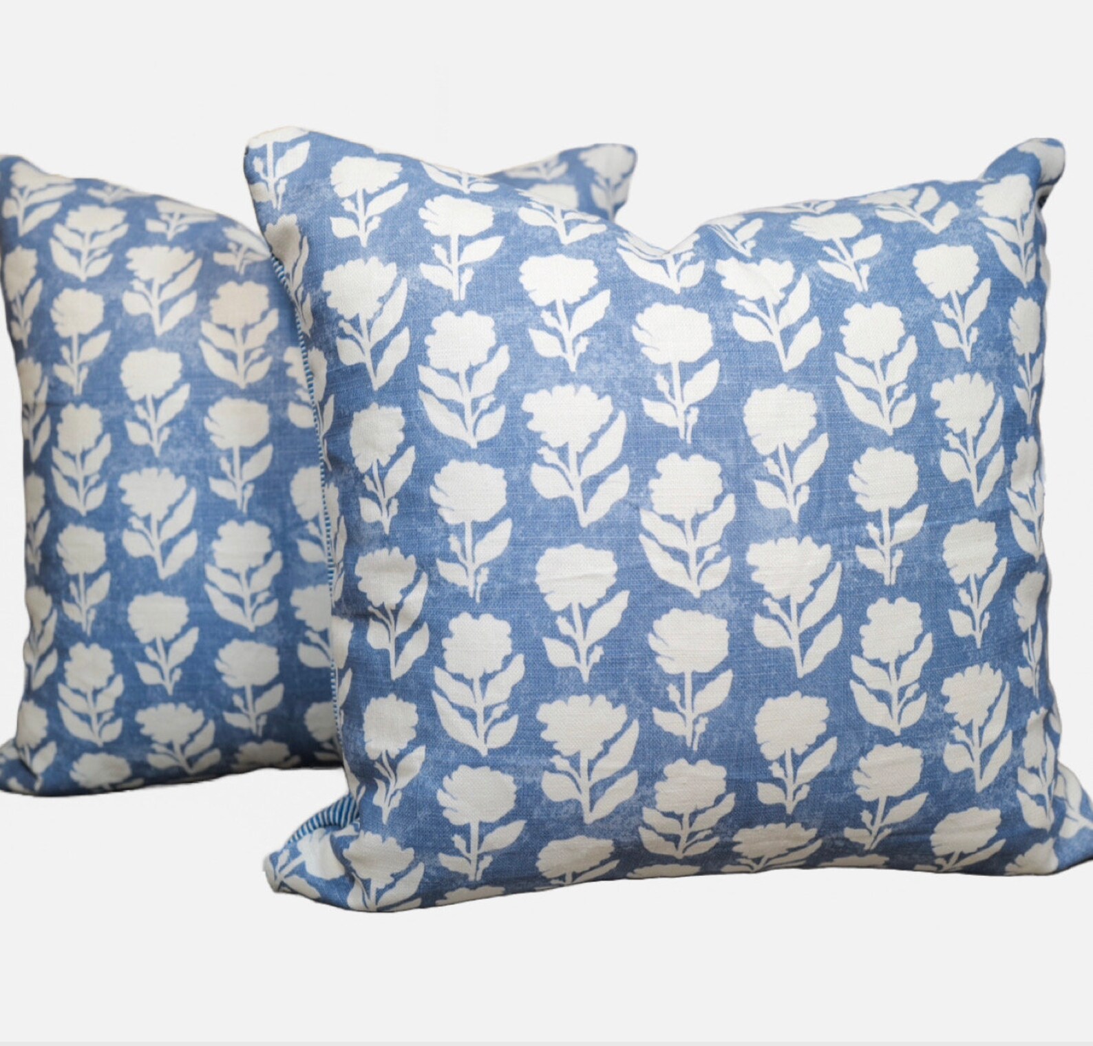 PAIR Anna Spiro Textiles/malabar High End Pillow Navy Reverse - Etsy