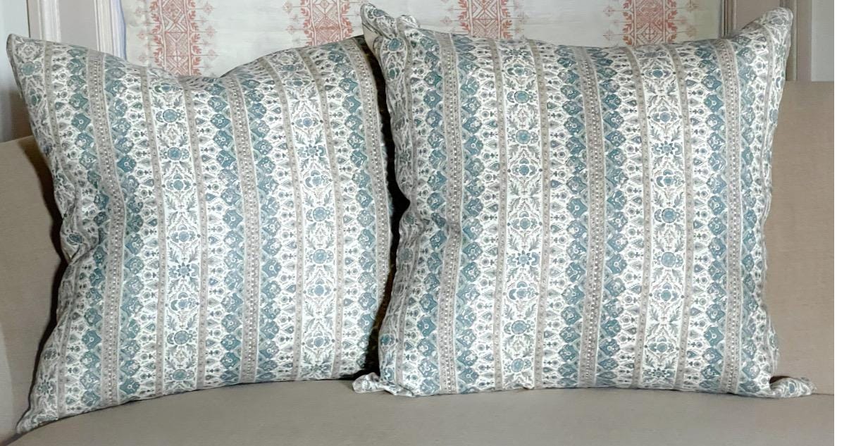 Jasper Jammu/single or Double Sided/ Fabric Pillow Cover/made to Order ...