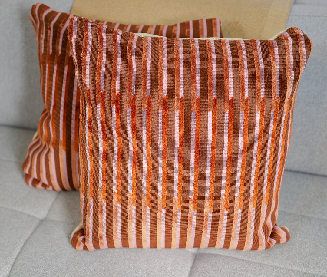 Pair Pierre Frey Velvet Lines Pillow Covers 18designer - Etsy