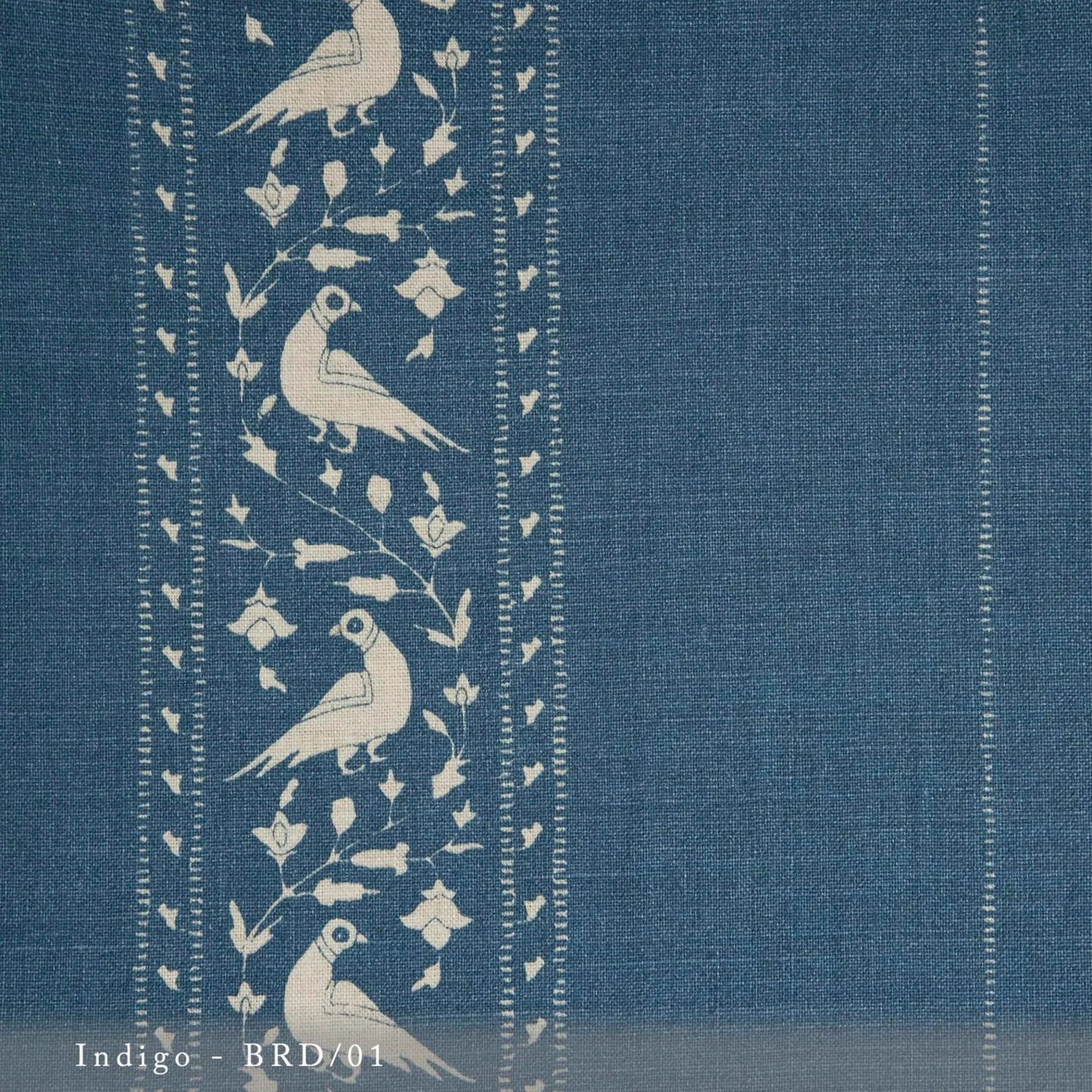 Lisa Fine Textiles Baroda II in Indigo/single or Double Sided/ Fabric ...