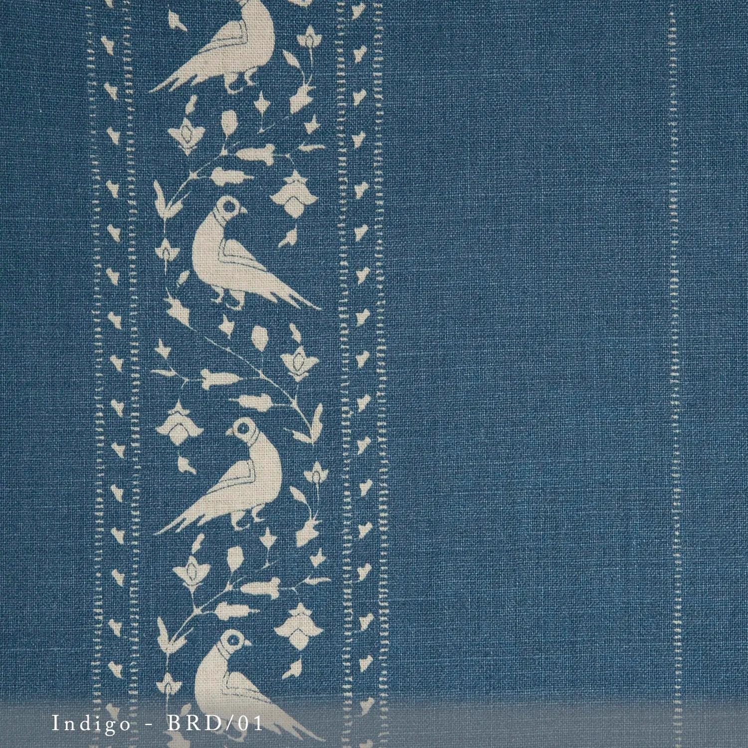 Lisa Fine Textiles Baroda II in Indigo/single or Double Sided/ Fabric ...