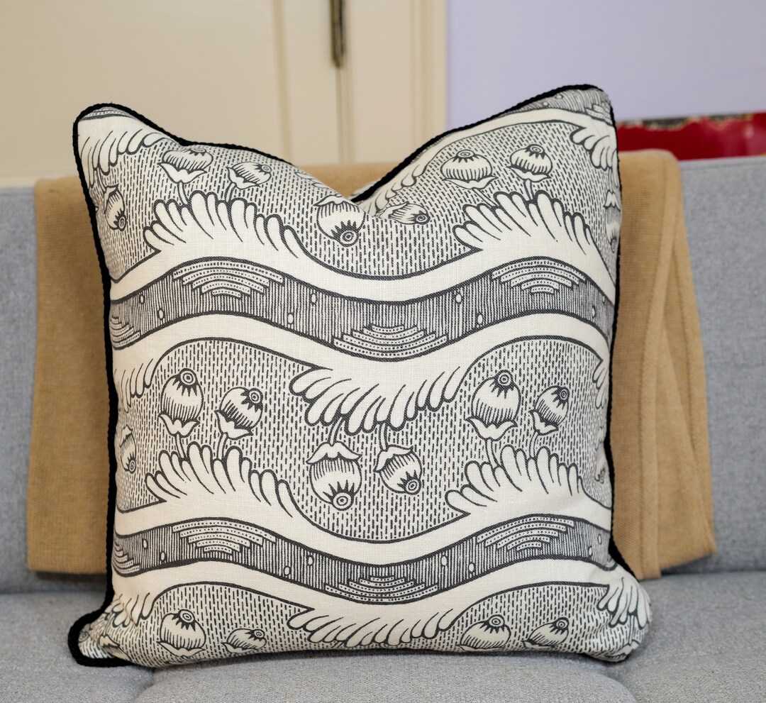 Ready to Ship 20” Antoinette Poisson Piped Pillow-fabric Both Sides - Etsy