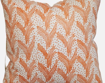 Christopher Farr Ozone Pink and Orange Decorative Pillow Covers 18x18 ...