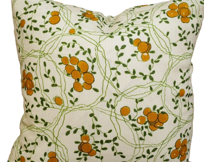 Rosa Bernal sevilla in Azul/ochre High End Linen Pillow Cover. Designer ...