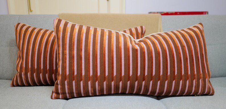 Pair Pierre Frey Velvet Lines Pillow Covers 12x26designer - Etsy