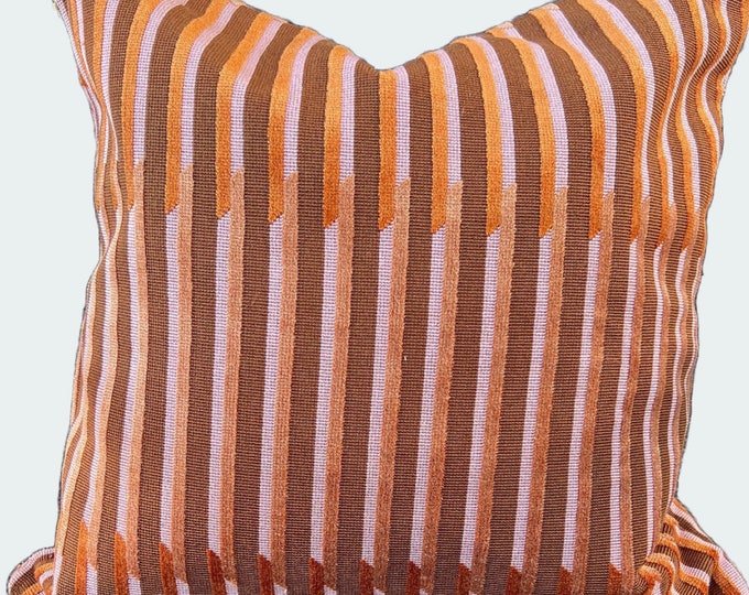 Designer Pierre Frey Velvet Lines Pillow Cover - Etsy
