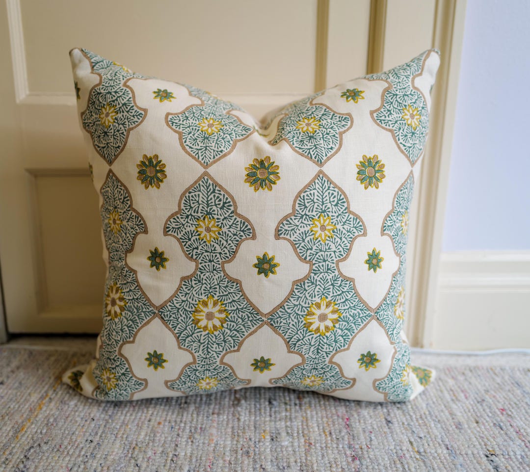 Namay Samay Ameira Single or Double Sided Fabric Pillow Cover/made to ...