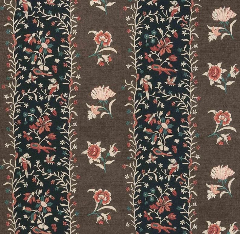 Lisa Fine Textiles Calico Flower Stripe Pillow Cover Designer - Etsy