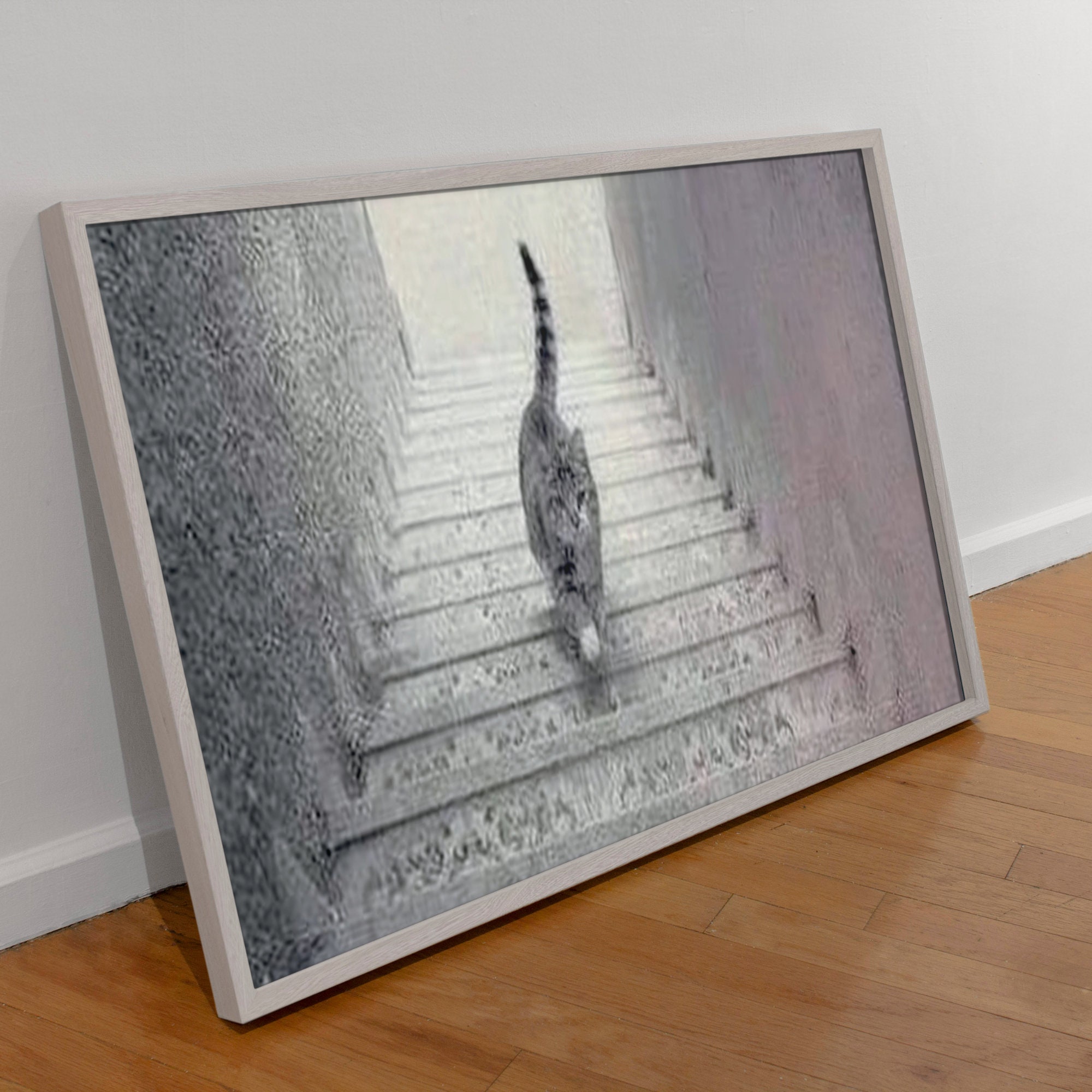 Optical Illusion Wall Art Print Cat Stairs Illusion Home - Etsy
