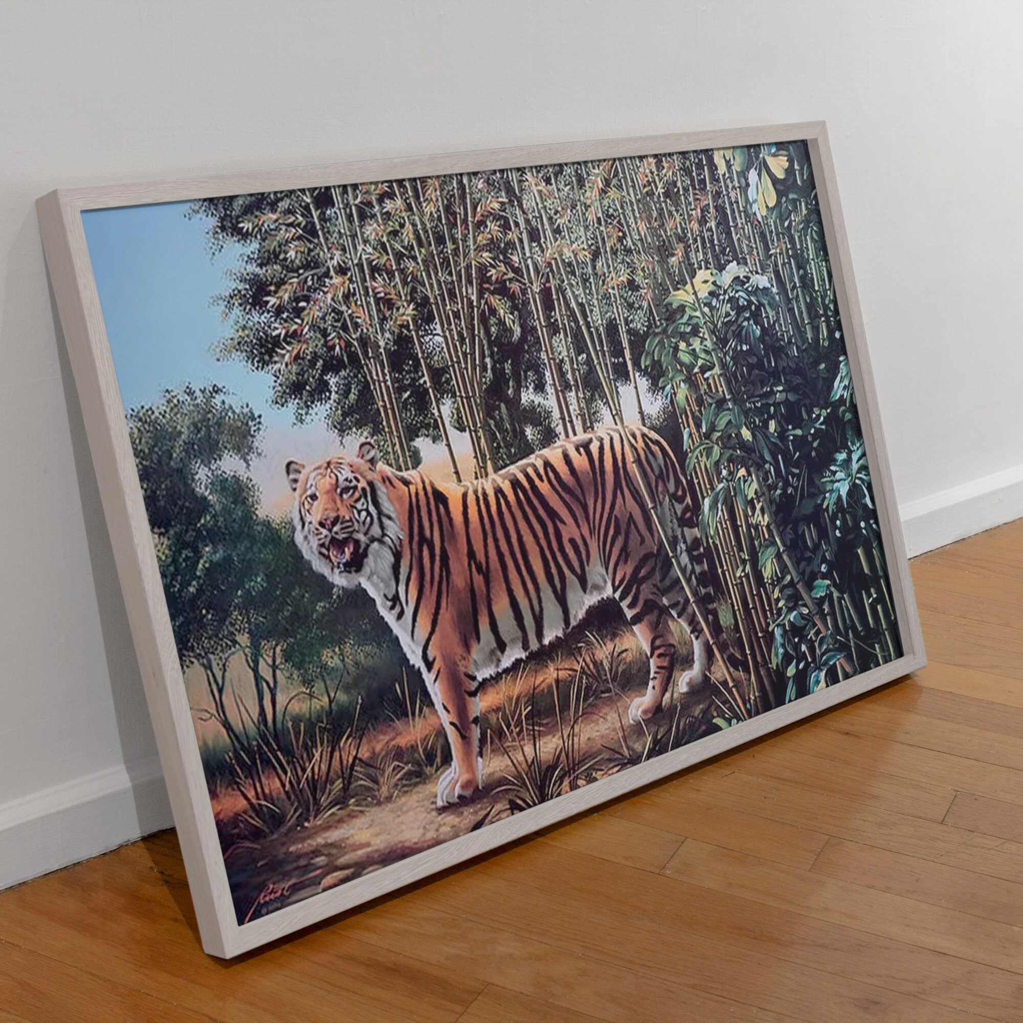 Optical Illusion Wall Art Print, Hidden Tiger Illusion Home Decor ...
