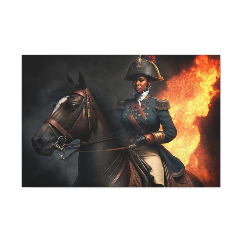 Lieutenant Sanite Belair Haiti History, AI Art Canvas Gallery Wraps - Etsy