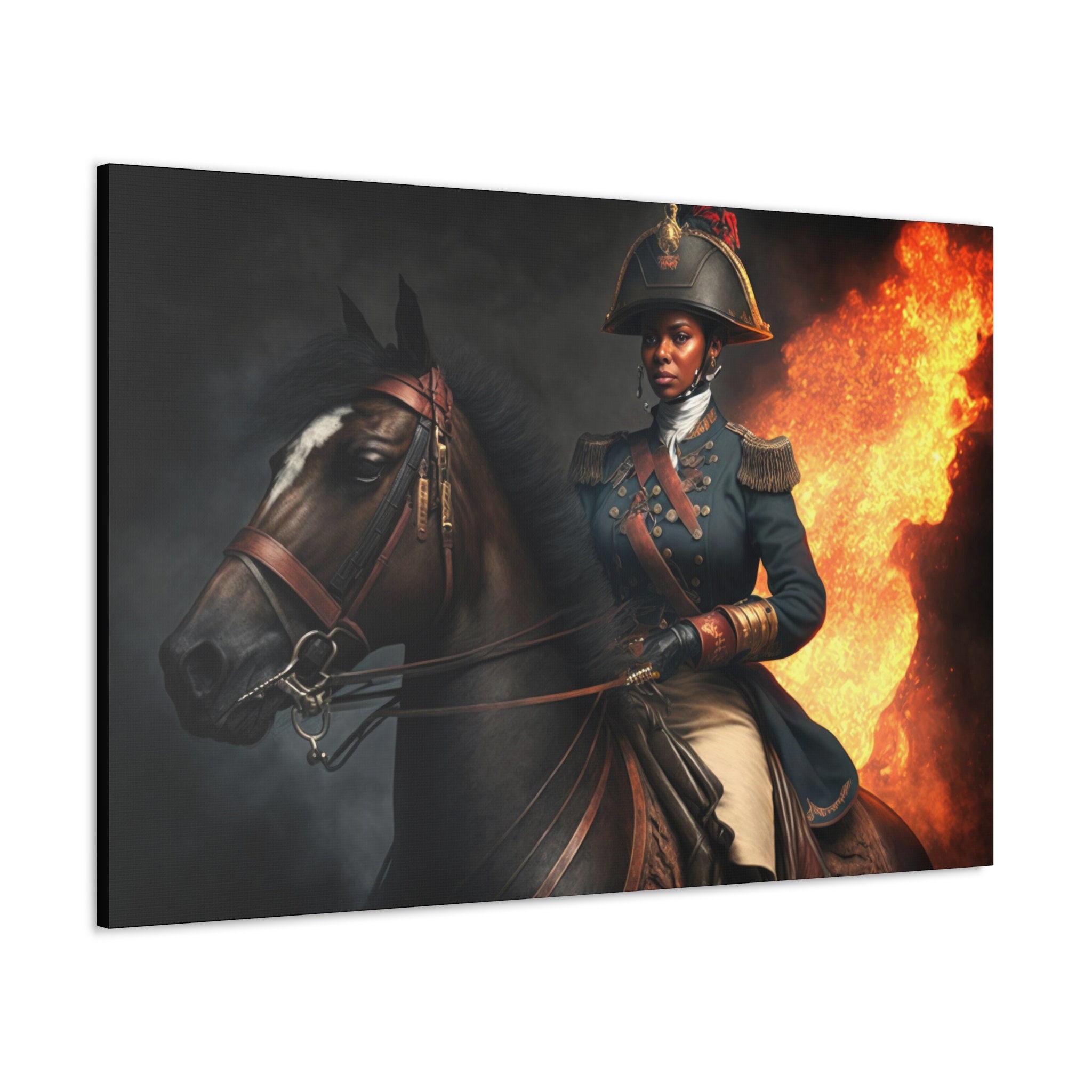 Lieutenant Sanite Belair Haiti History, AI Art Canvas Gallery Wraps - Etsy
