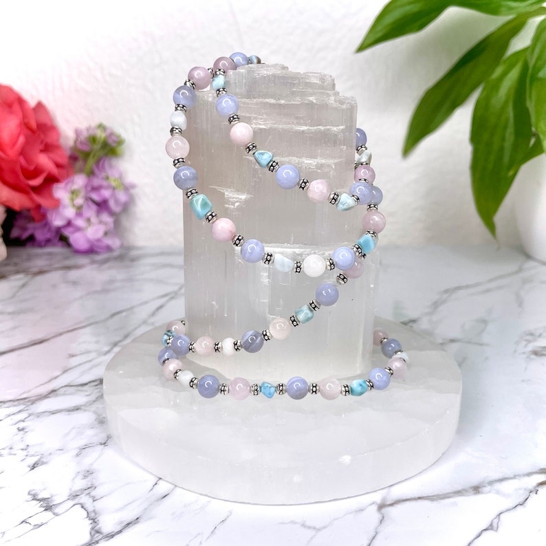 Our ‘nathalie’ Bracelet - Charity Donation. Blue Lace Agate, Lilac ...