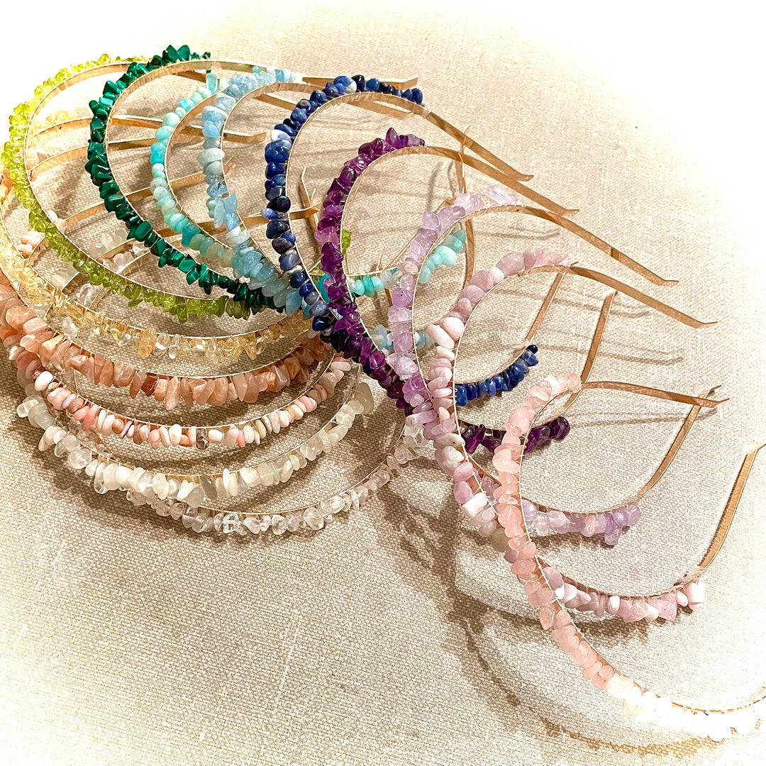 Genuine Crystal Headbands - Amazonite, Amethyst, Aquamarine, Citrine ...