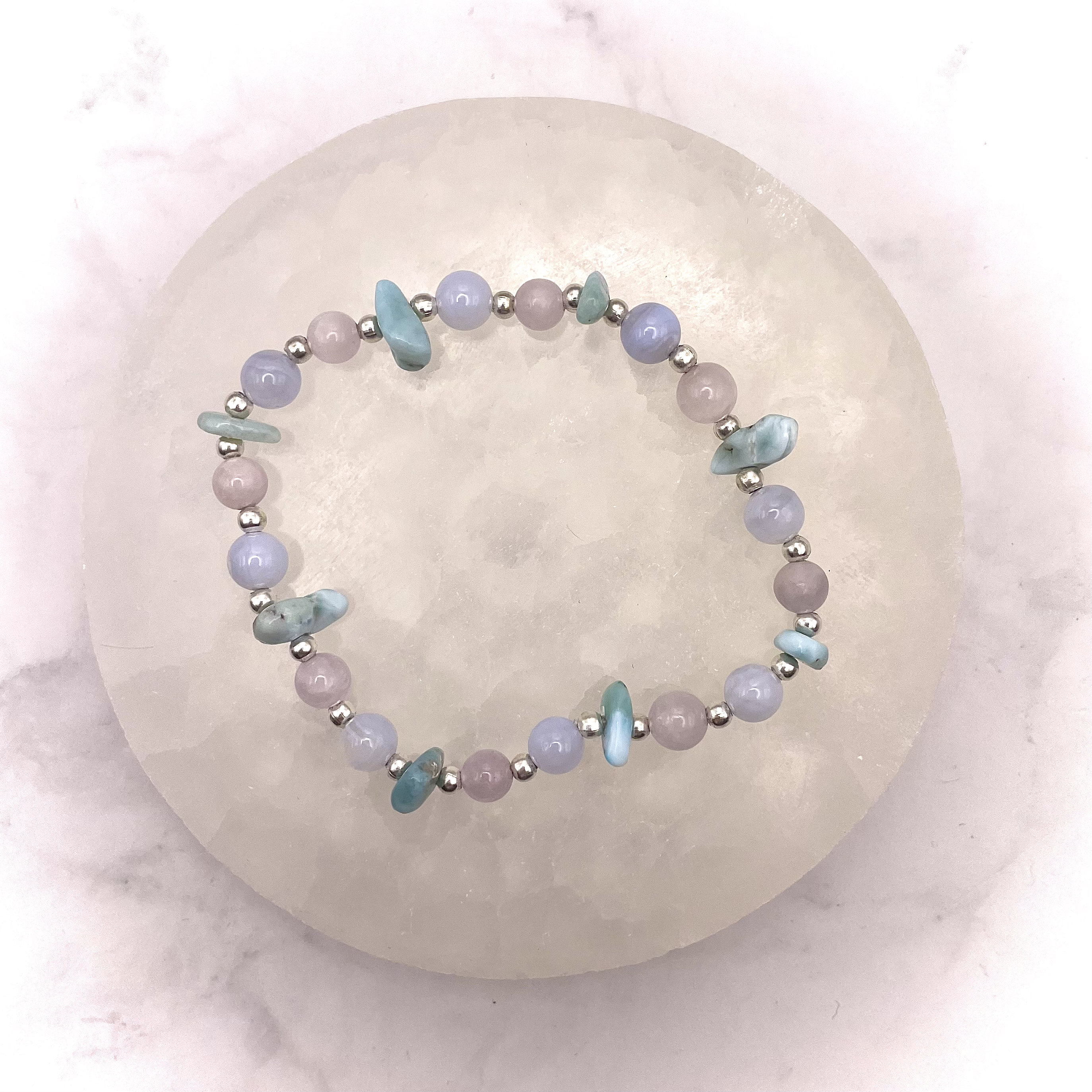 Our ‘nathalie’ Bracelet - Charity Donation. Blue Lace Agate, Lilac ...