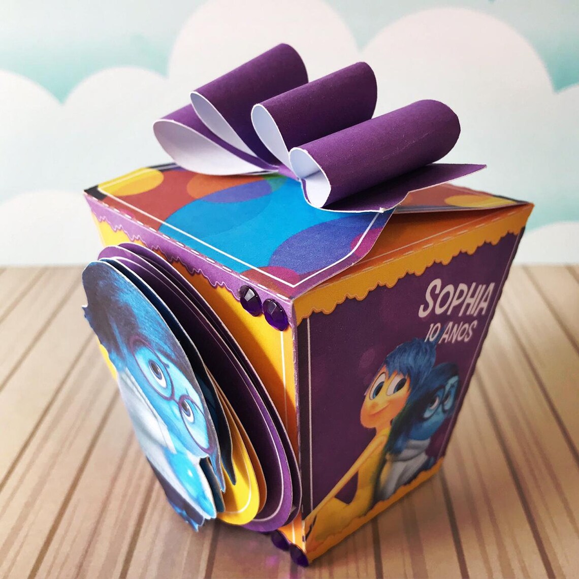 Inside Out - Favors Boxes Personalized, Party Supplies Tags Digital ...