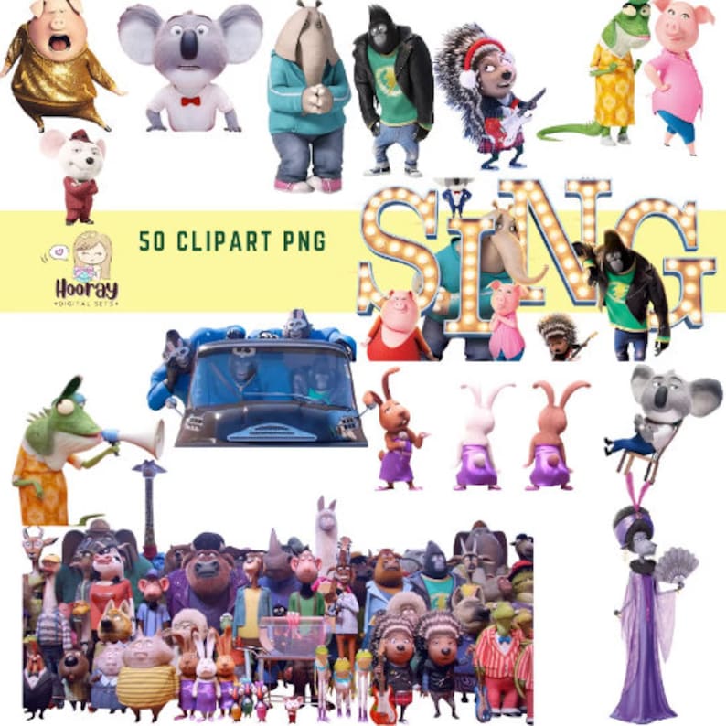 Sing PNG Sing Clipart Sing Digital Set Sing - Instant Download - Etsy