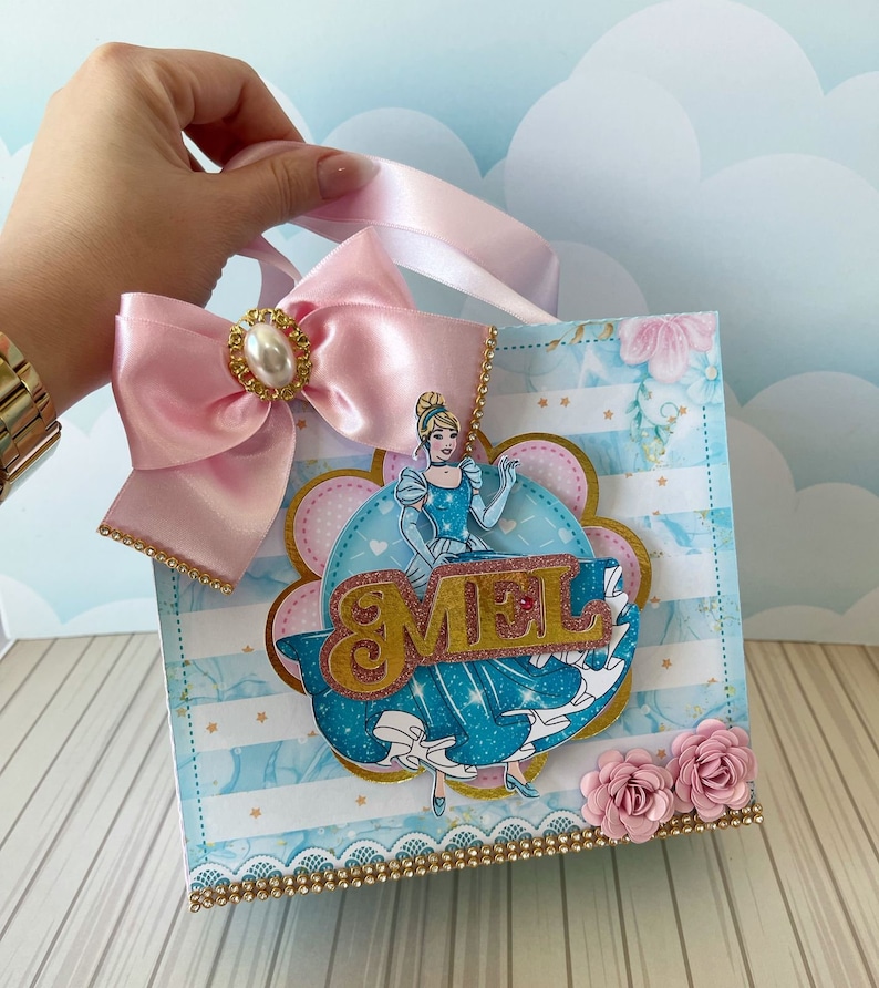 Cinderella - Favors Boxes Personalized, Party Supplies Tags Digital ...