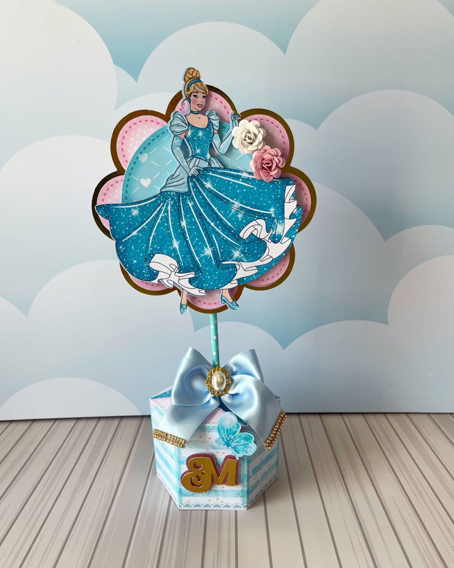 Cinderella Favors Boxes Personalized, Party Supplies Tags Digital, Cake ...