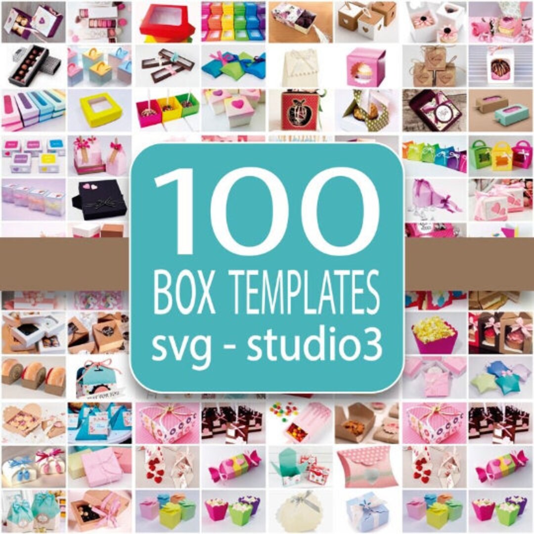 100 Boxes Templates SVG and STUDIO - Instant Download - Etsy