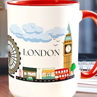 Colourful London Landmarks Mug, London Lovers Cup - Etsy