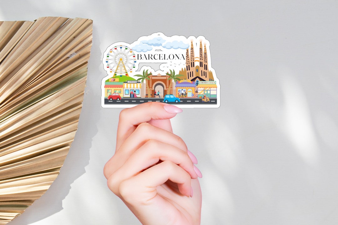 Barcelona Sticker, Barcelona Spain Landmarks, Spain Vacation Gift ...