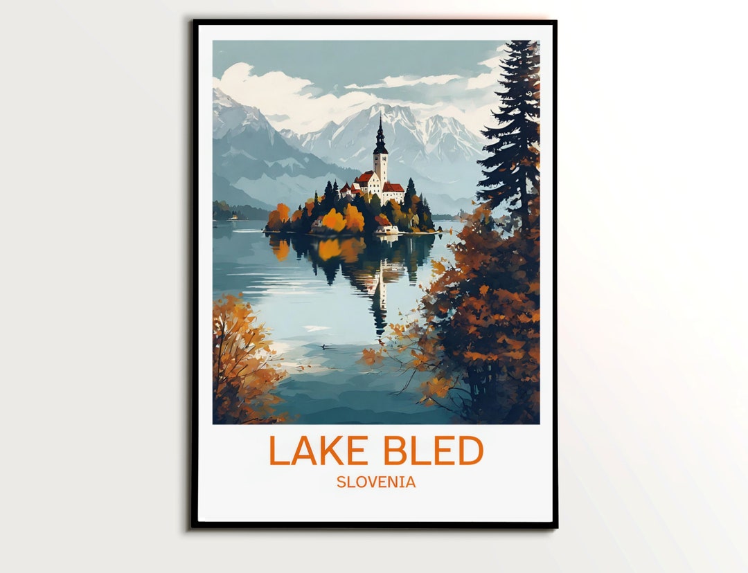 Lake Bled Slovenia Poster, Slovenia Wall Art Print, Travel Poster Art, Slovenia Home Decor - Etsy