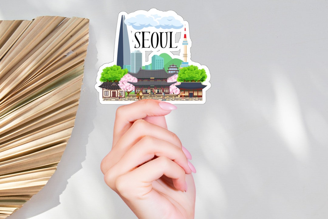 Seoul South Korea Sticker, Travel Sticker, Seoul Travel Gift Laptop ...