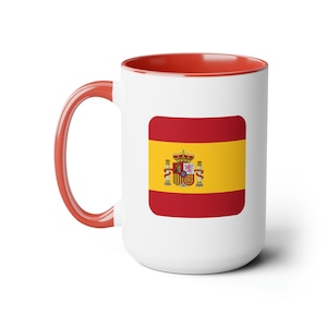 Barcelona Mug, Spain Travel Mug, European Travel, Two-tone Coffee Mugs ...