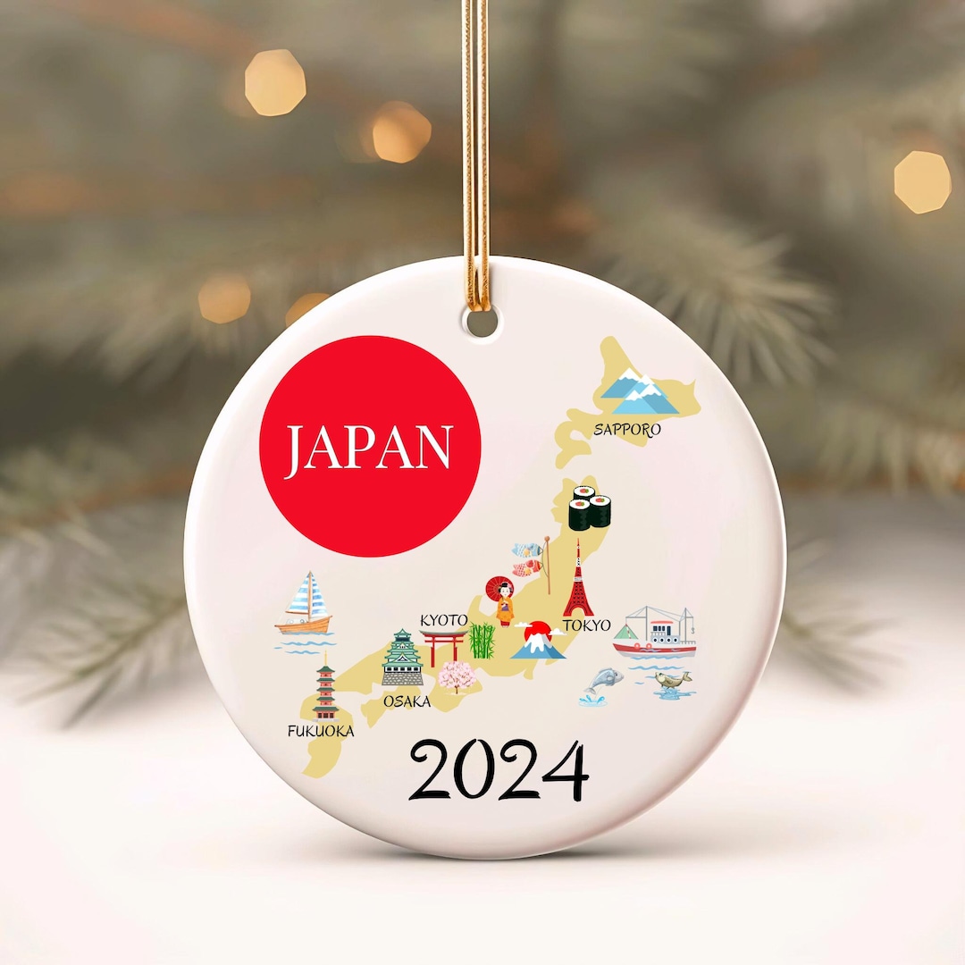 Japan Custom Ornament, Map of Japan - Fun Japanese Culture Decoration ...