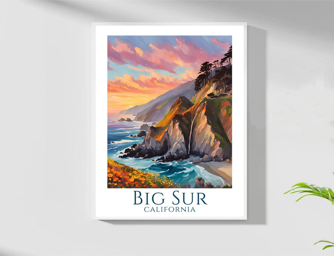 Big Sur California Wall Art, Big Sur Poster, California Artwork ...