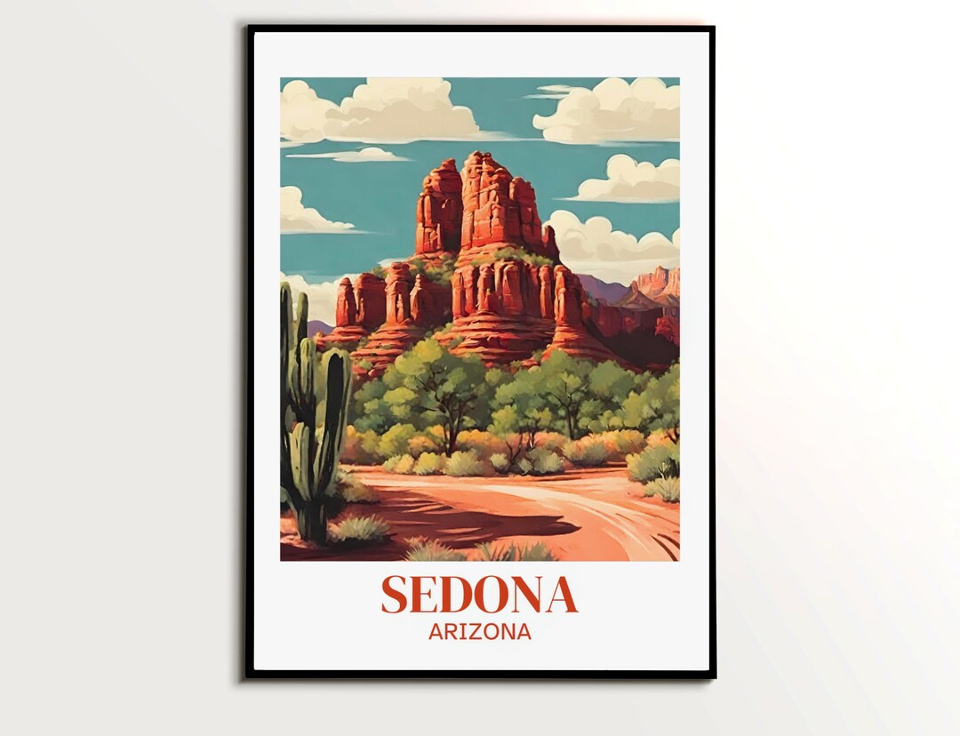 Sedona Arizona Poster, Sedona Wall Art Print, Arizona Travel Gift ...