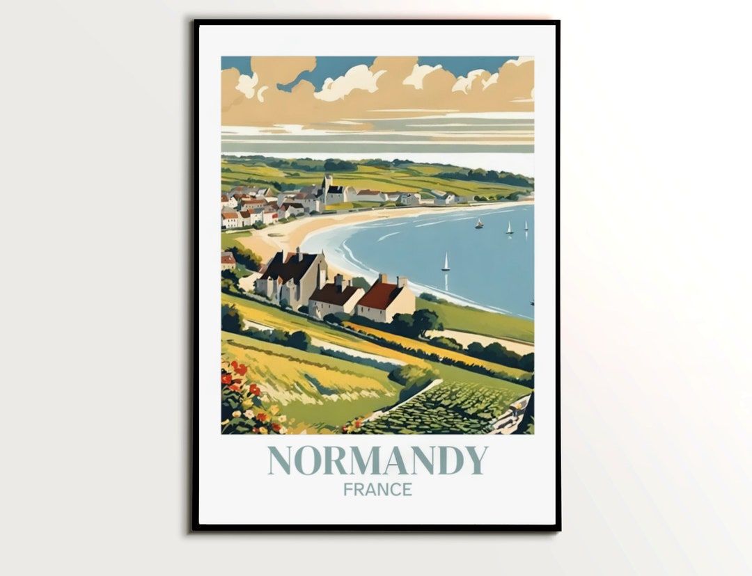 Normandy France Poster, France Wall Art Print, French Home Decor ...