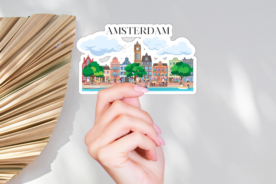 Amsterdam Sticker, Travel Sticker, Netherlands Travel Gift, Amsterdam ...