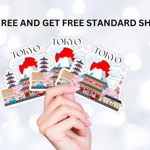 Tokyo Sticker, Tokyo Japan Landmarks, Japan Vacation Gift, Tokyo Japan ...