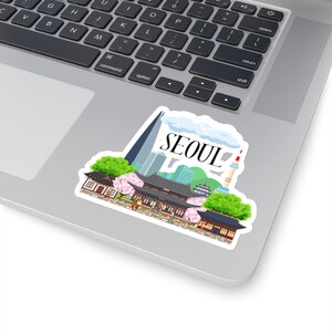 Seoul South Korea Sticker, Travel Sticker, Seoul Travel Gift Laptop ...