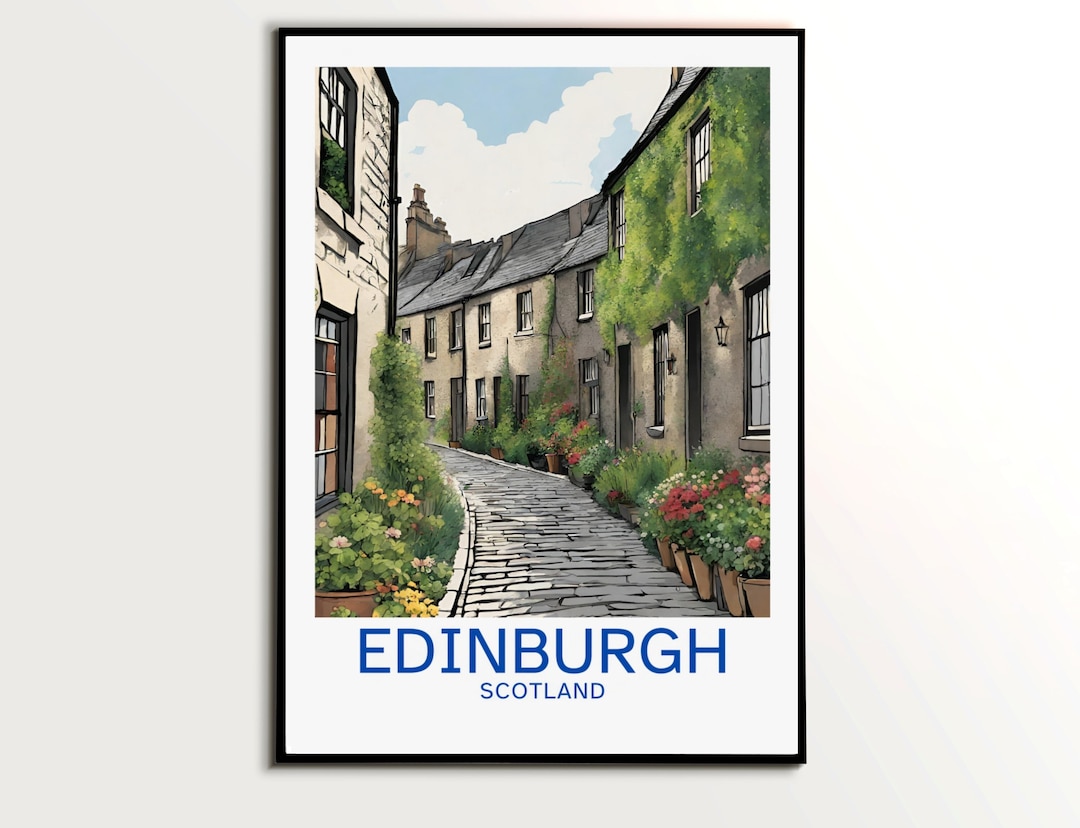 Edinburgh Scotland Poster, Scotland Wall Art, Edinburgh Travel Poster ...