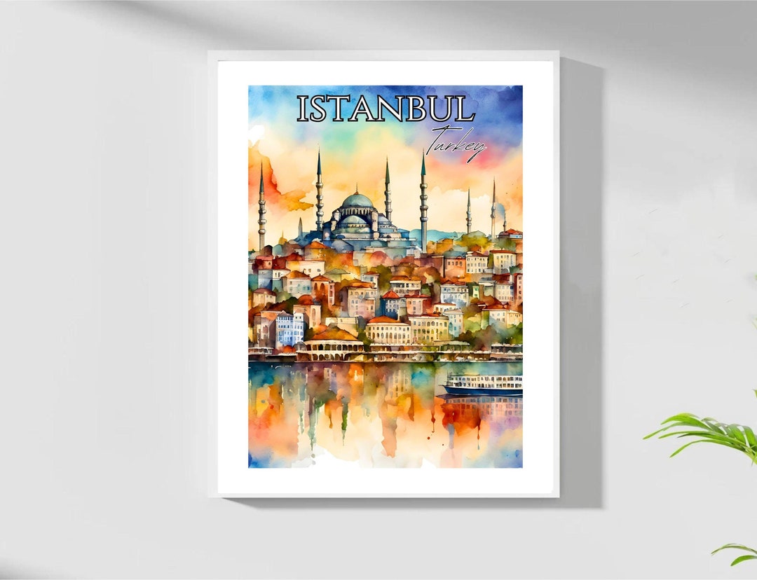 Istanbul Turkey Wall Art, Istanbul Poster Print, Turkey Travel Gift ...