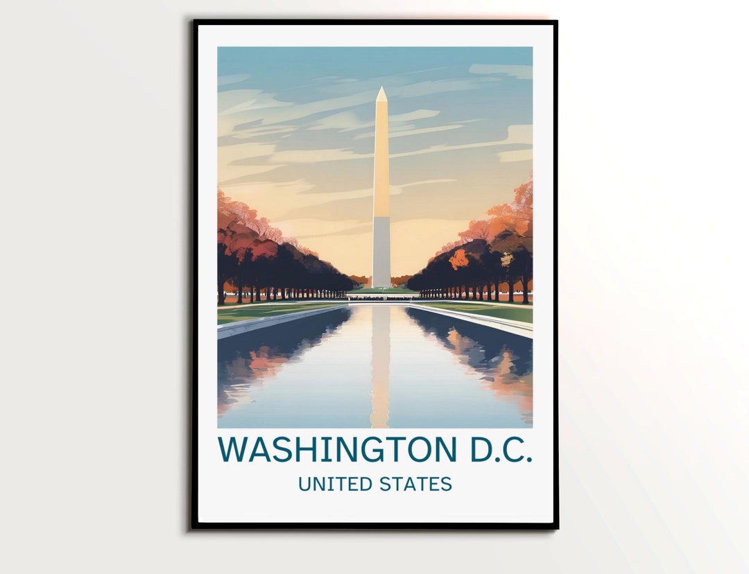 Washington DC Wall Art, Washington DC Poster, Washington DC Cityscape ...