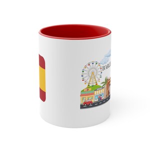Barcelona Mug, Spain Travel Mug, European Travel, Two-tone Coffee Mugs ...