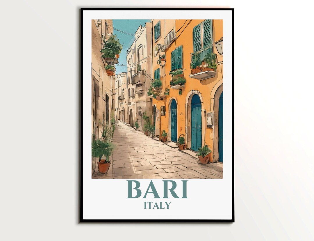 Bari Italy Wall Art, Bari Poster, Southern Italy Wall Art, Italian ...